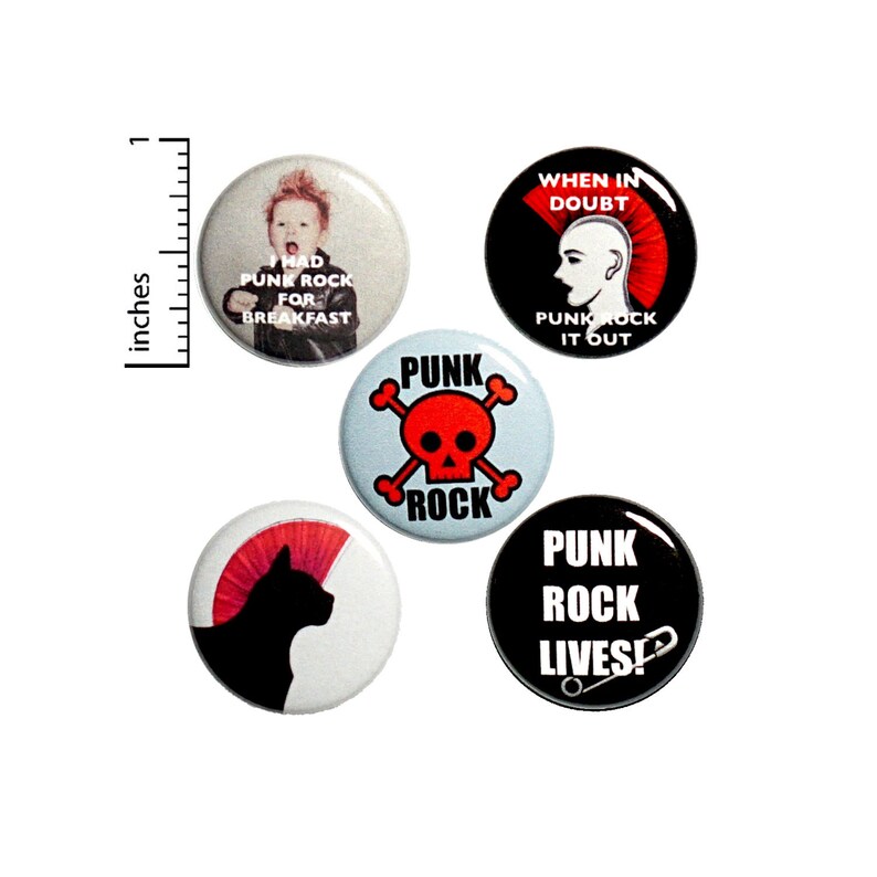 Punk Rock Pin Buttons or Fridge Magnets, Backpack Pins, Punk Pins, Punk ...