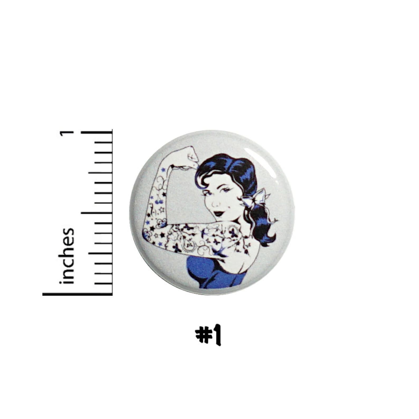 Strong Women Pin for Backpack Feminist Buttons or Fridge | Etsy