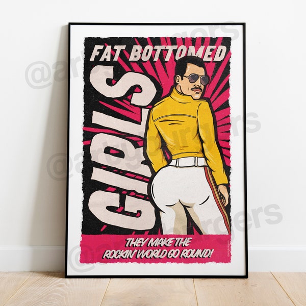 Fat Bottomed Girls Poster - Etsy