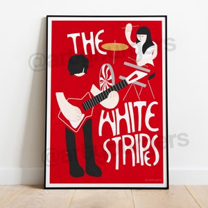 The White Stripes // Band Illustrated Rock Indie Inspired A1 A2 A3 A4 ...