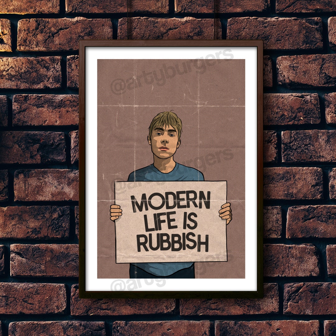 Modern Life is Rubbish Rock Indie Lyrics Inspired Music - Etsy