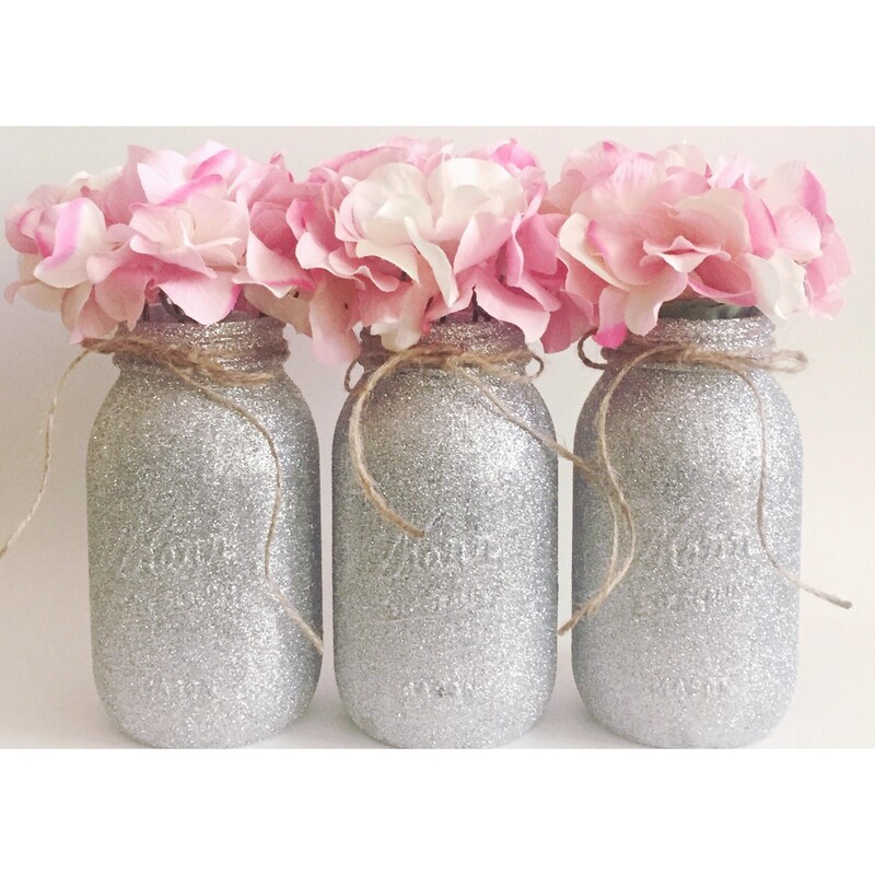 Glitter Mason Jars - Etsy