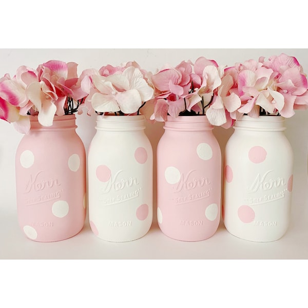 Pink Mason Jars - Etsy