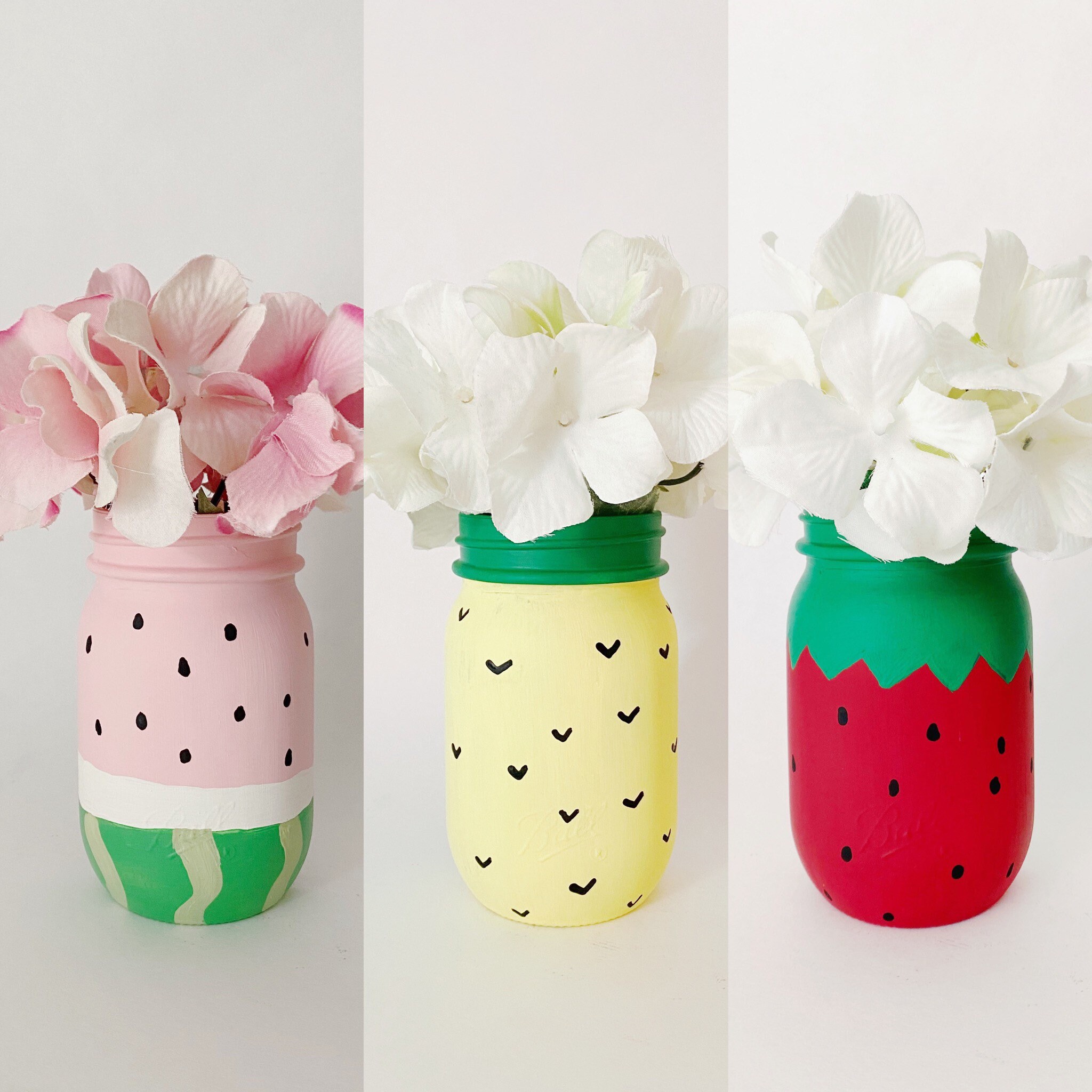 Fruit Mason Jars Fruit Centerpieces Watermelon Pineapple - Etsy