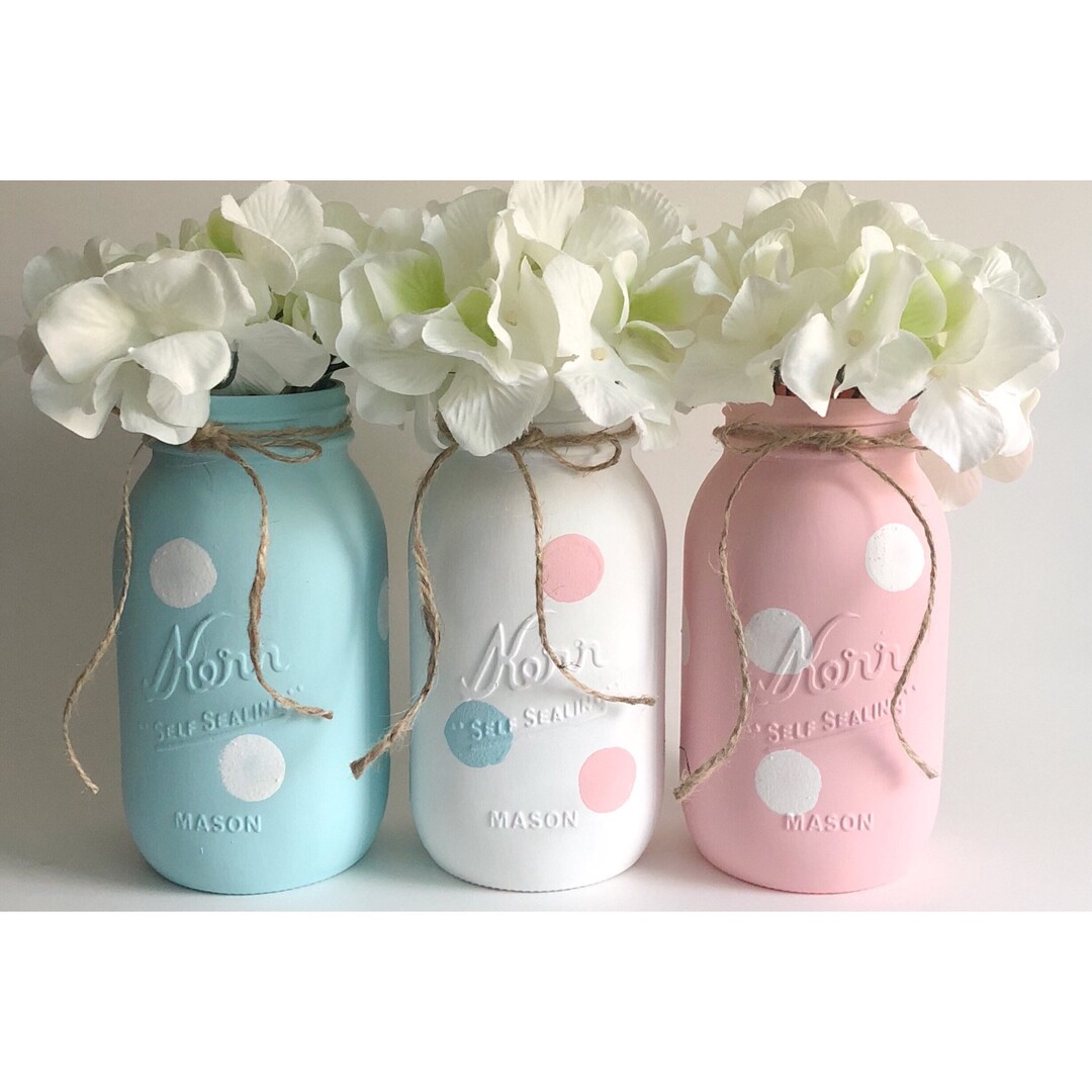Gender Reveal, Gender Mason Jars, Gender Centerpieces, Boy or Girl ...