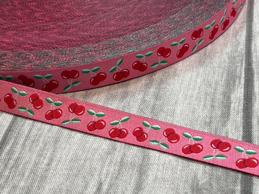 Web Ribbon Cherries Pink Red Color Mix Jolijou - Etsy