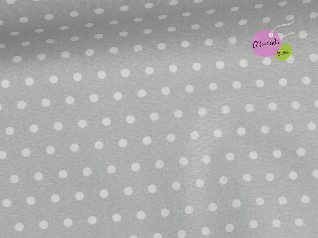 Oilcloth Dots Grey Coated Cotton - Etsy UK