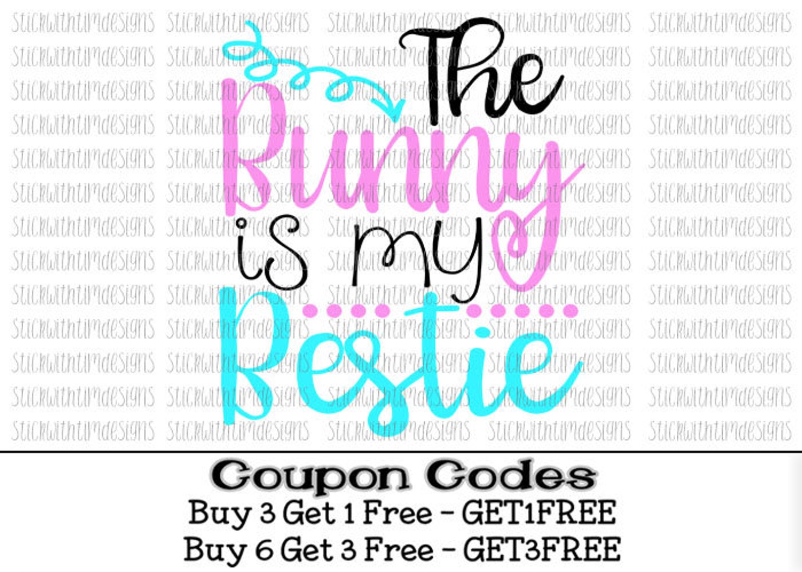 Easter Svg the Bunny is My Bestie Svg Easter Bunny Svg PNG - Etsy