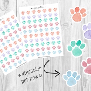 Paw Print Icon Stickers Pet Planner Stickers Dog Icon | Etsy