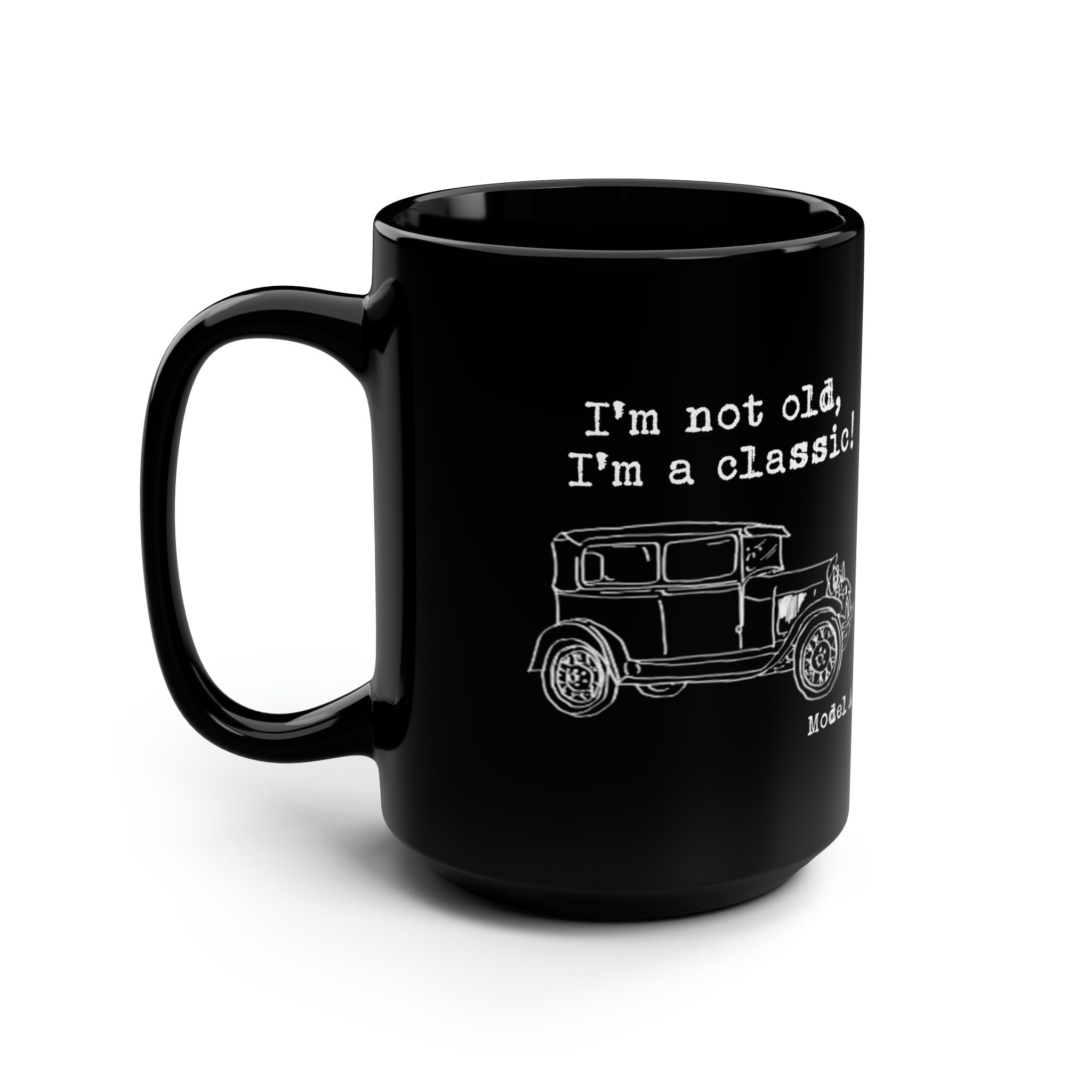 Model A Ford Black Mug 15oz, Vintage Car Mug, Classic Car Show Mug, A ...