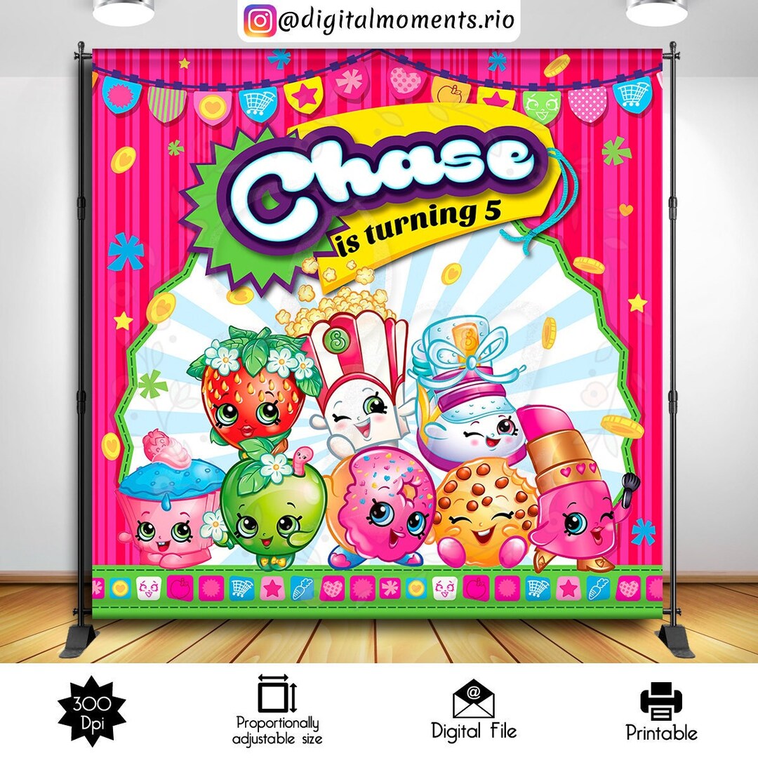 Shopkins 8x8 Custom Backdrop, DIGITAL FILE ONLY - Etsy