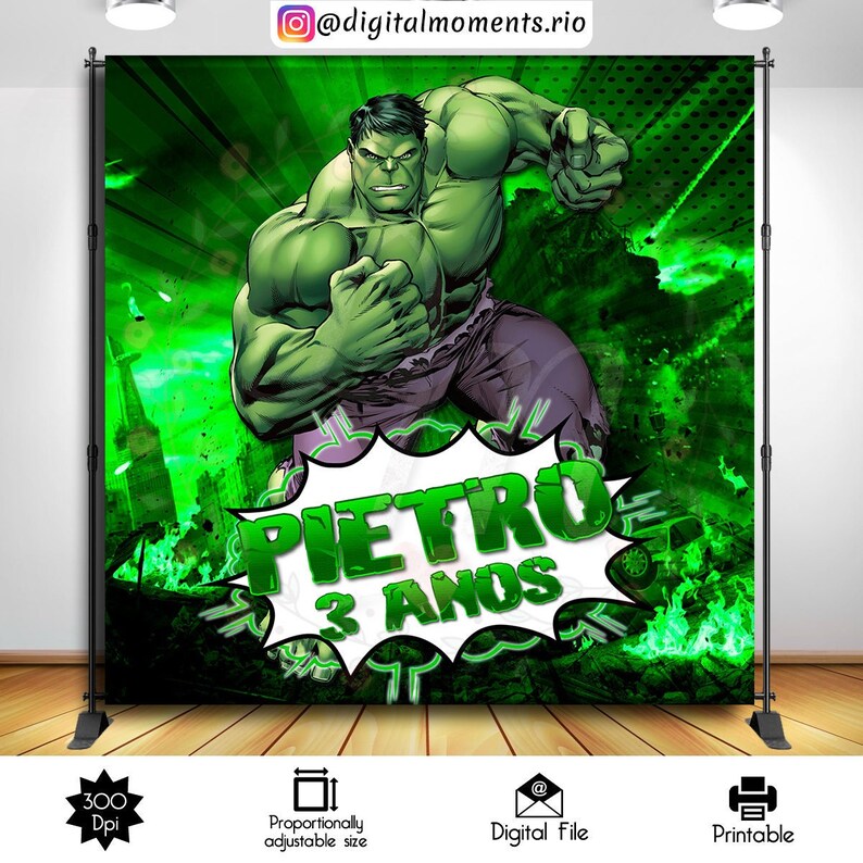 Hulk 8x8 Custom Backdrop, SOLO ARCHIVO DIGITAL - Etsy México