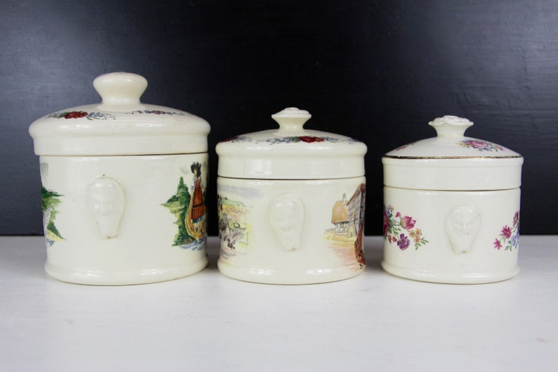 French Antique/Vintage Terrine Pots Set of 3 Butter pot | Etsy