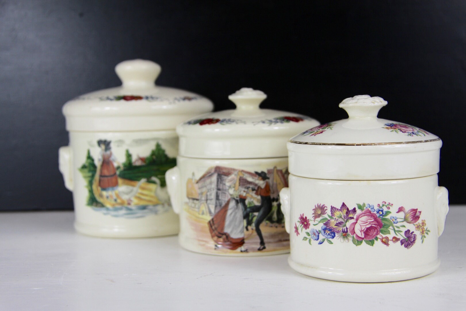 French Antique/vintage Terrine Pots Set of 3 Butter Pot - Etsy