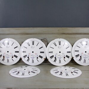 Vintage French Enamel Clock Face With Numbers, Floral Decoration. - Etsy