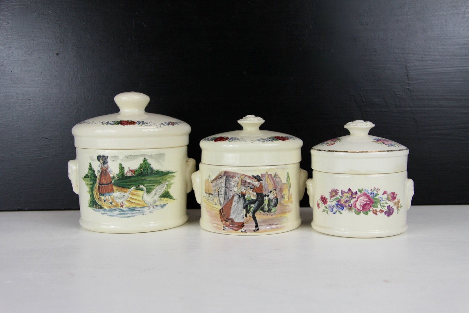 French Antique/vintage Terrine Pots Set of 3 Butter Pot - Etsy