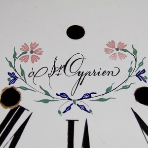 Vintage French Enamel Clock Face With Numbers, Floral Decoration. - Etsy