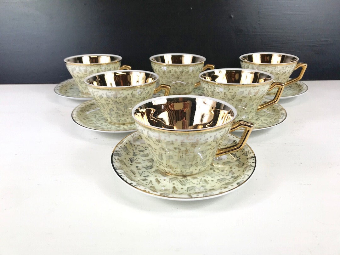 Vintage French Cups and Saucers, Hot Chocolate, Coffee Set, Tea Set ...