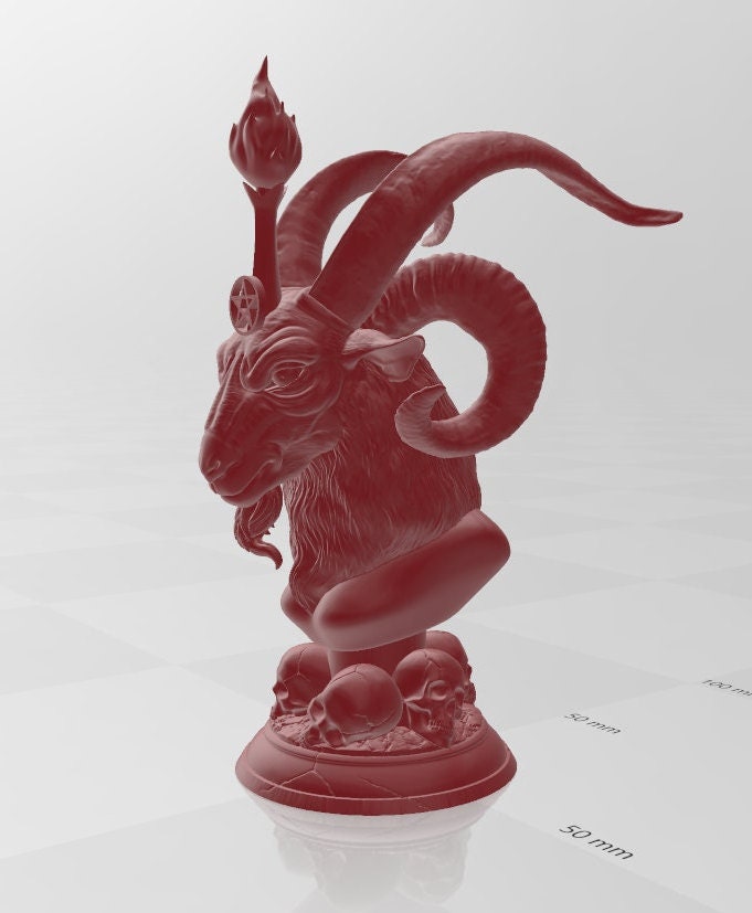Baphomet Bust Devil Demon STL 3d Printable - Etsy