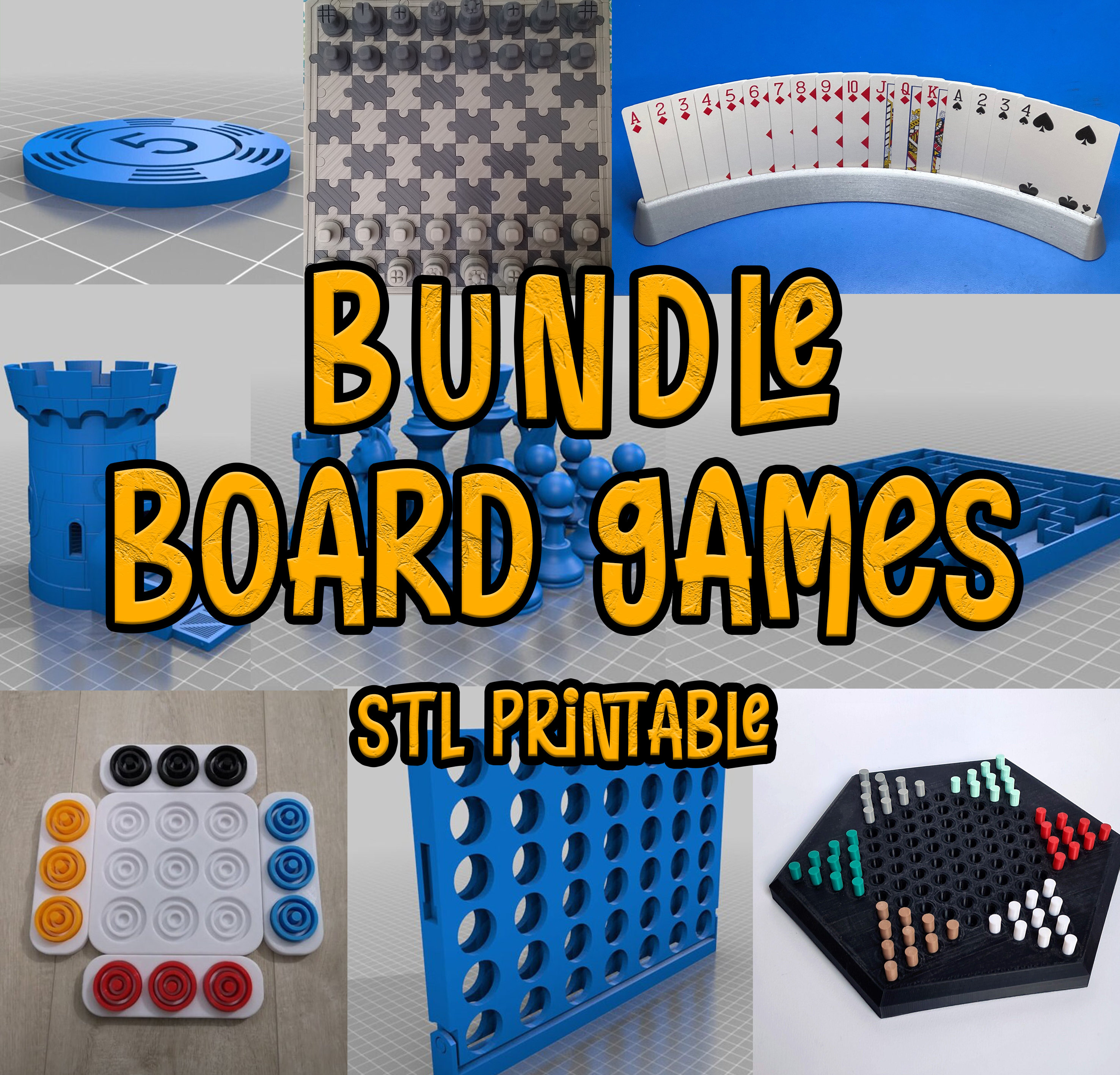 Bundle Board Games 3d Stl Files Printable - Etsy