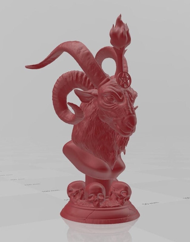 Baphomet Bust - Devil Demon STL 3d Printable - Etsy