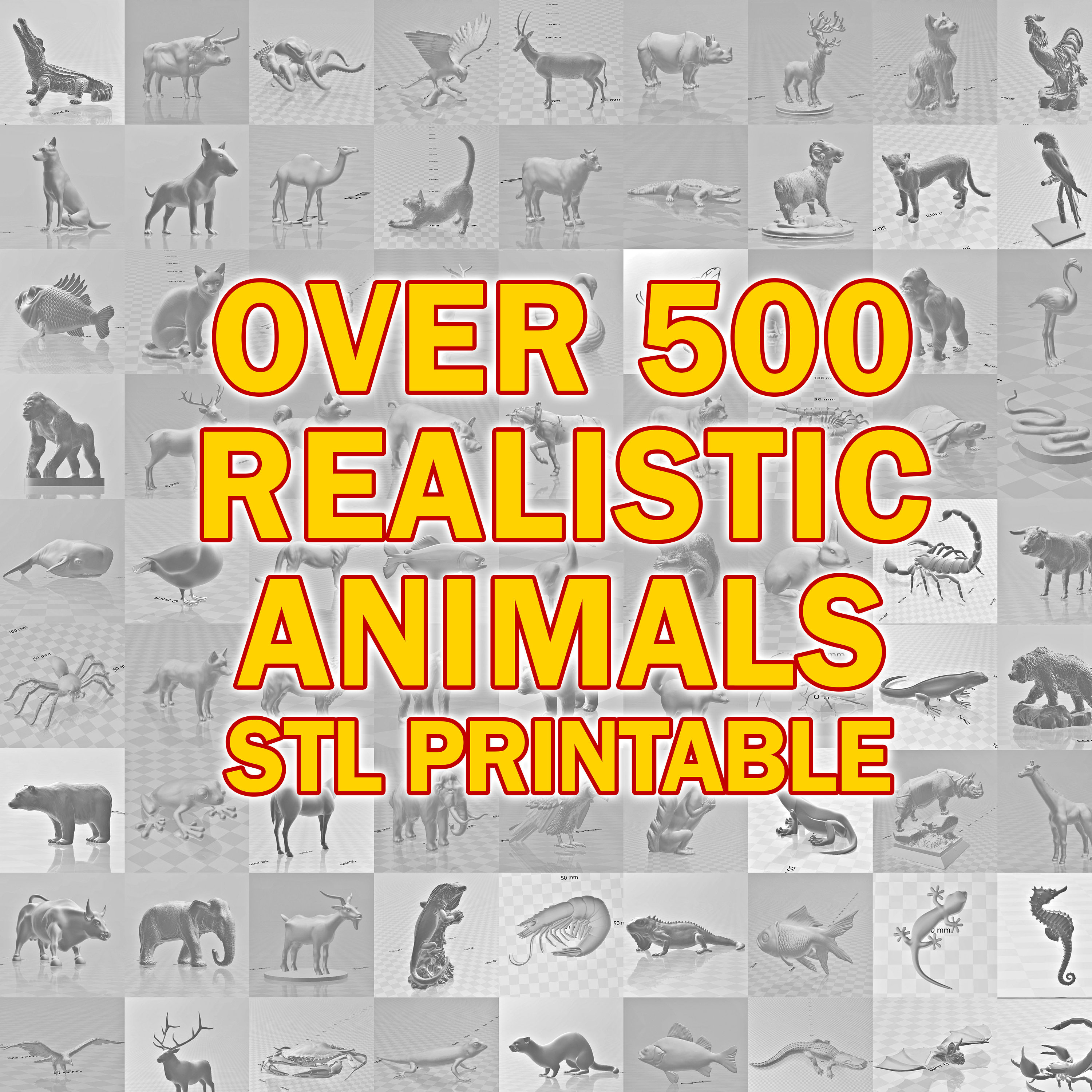 Over 500 Realistic Animals - Stl Printable - Etsy