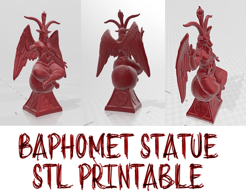 Baphomet Statue Devil Demon STL 3d Print - Etsy Australia