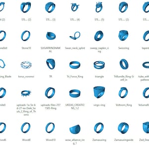 Over 450 Ring Designs - 3D Stl Printable - Etsy