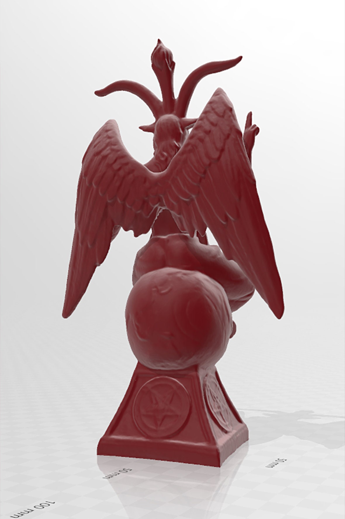 Baphomet Statue Devil Demon STL 3d Print - Etsy Australia