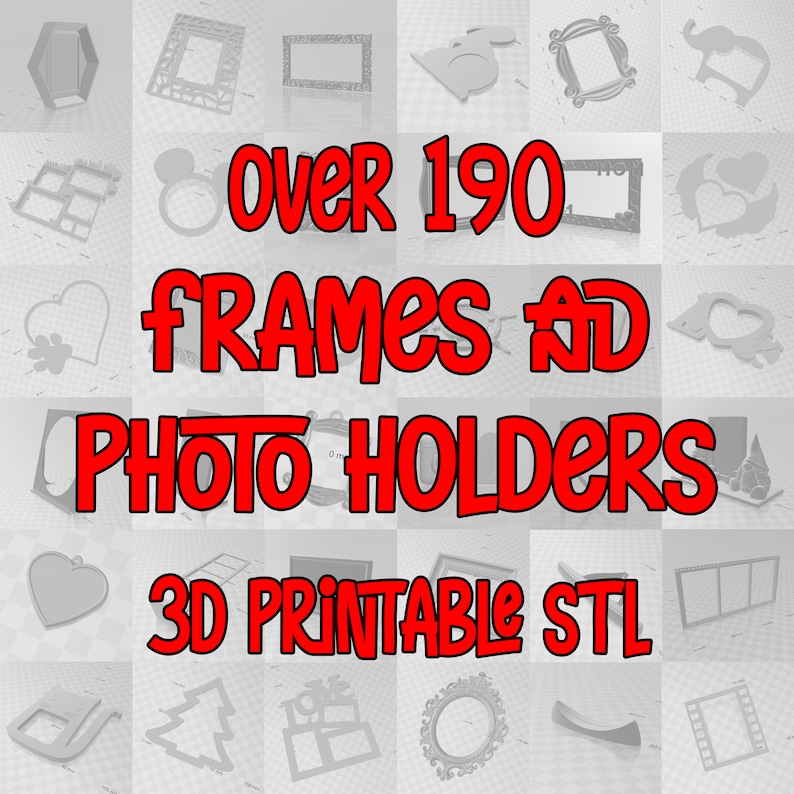 Over 190 Frames and Photo Holders - 3d Stl Printable - Etsy