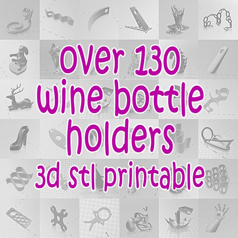 Over 130 Wine Bottle Holders - 3d Stl Printable - Etsy