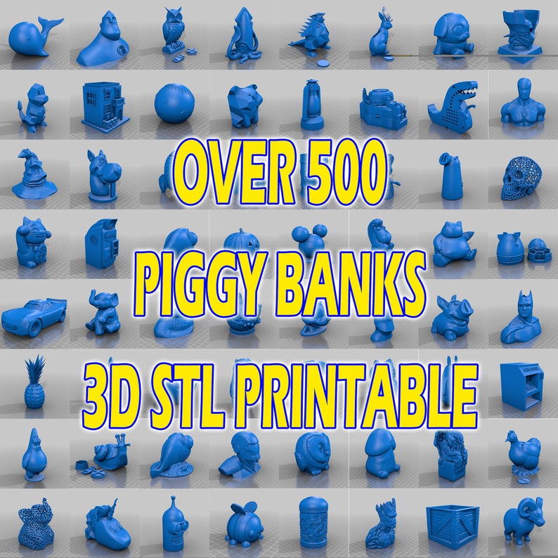 Over 500 Piggy Banks 3d Stl Printable - Etsy