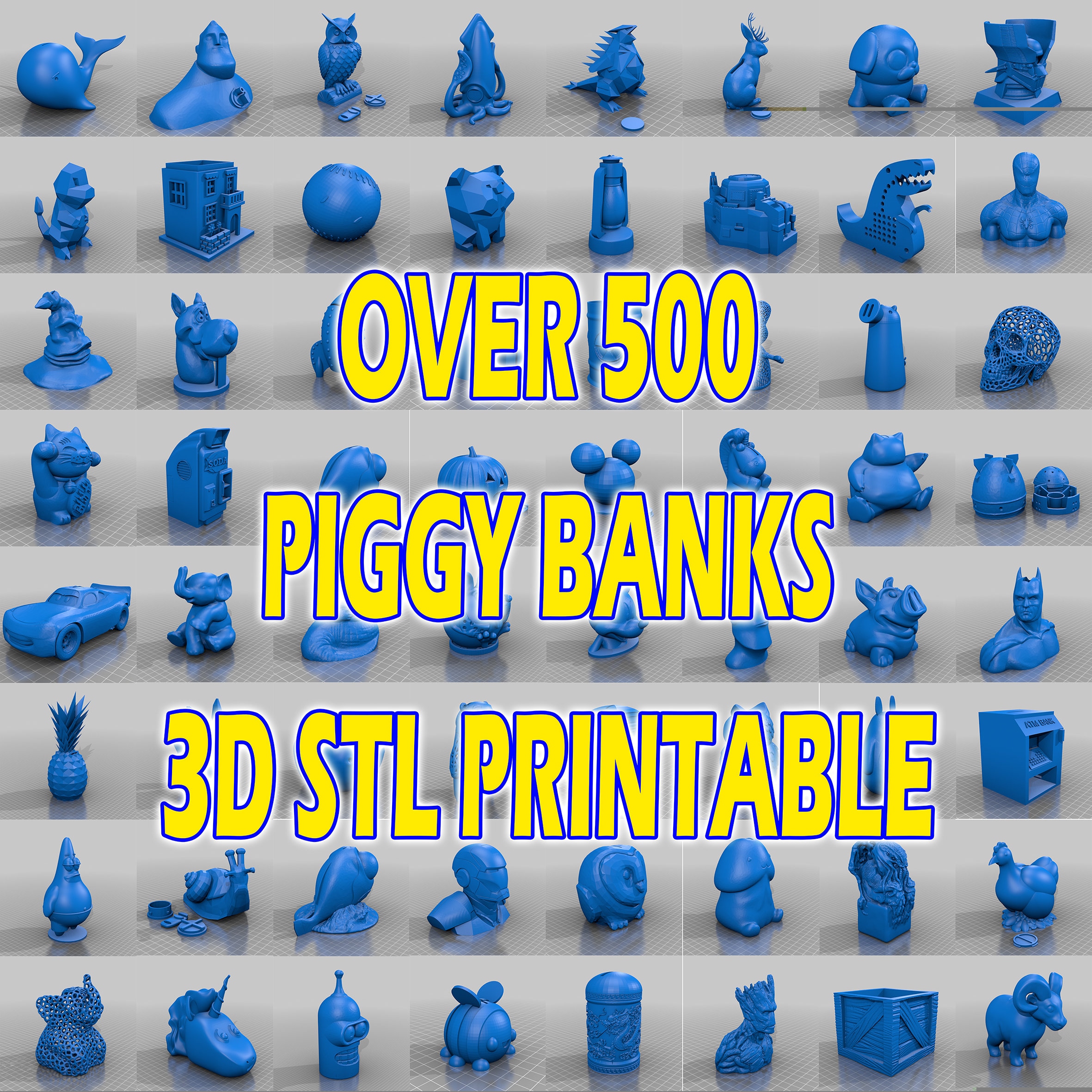 Over 500 Piggy Banks 3d Stl Printable - Etsy