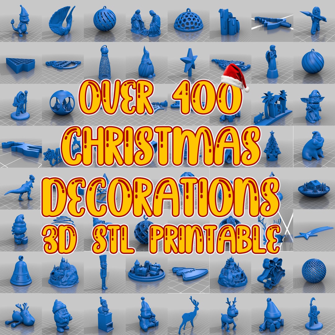 Christmas Decorations Over 400 3d Stl Printable - 12gb! - Etsy