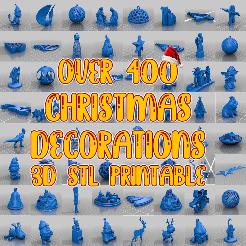 Christmas Decorations Over 400 3d Stl Printable 12gb - Etsy