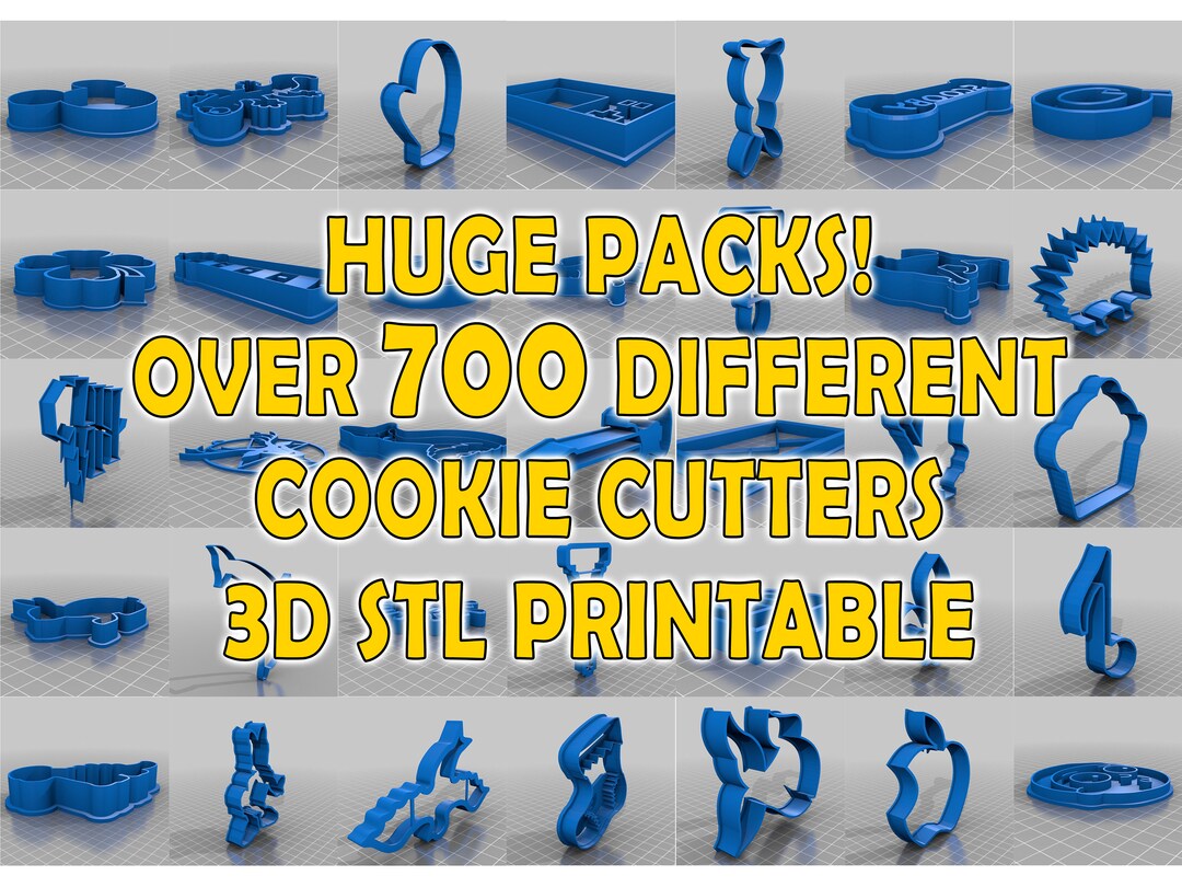Over 700 Different Cookie Cutters - 3d Stl Printable - Etsy