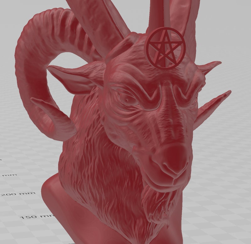 Baphomet Bust Devil Demon STL 3d Printable - Etsy