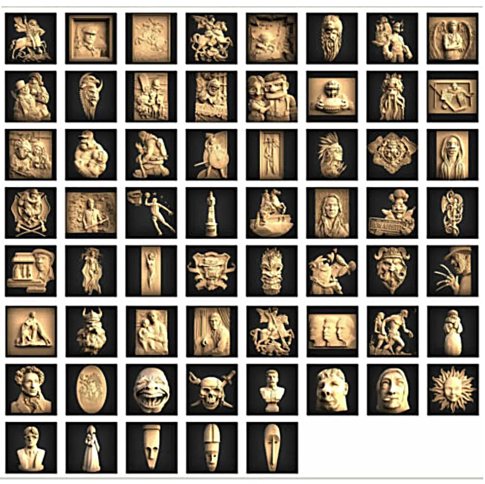 Over 140 Characters 3D Stl Models for CNC and 3D Printing - Etsy