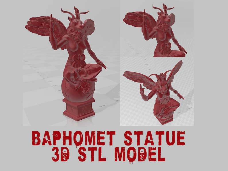 Baphomet Statue Devil Demon STL 3d Print - Etsy Australia