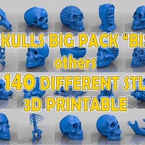 140 Skulls Big Pack - Stl 3d Printable - Etsy