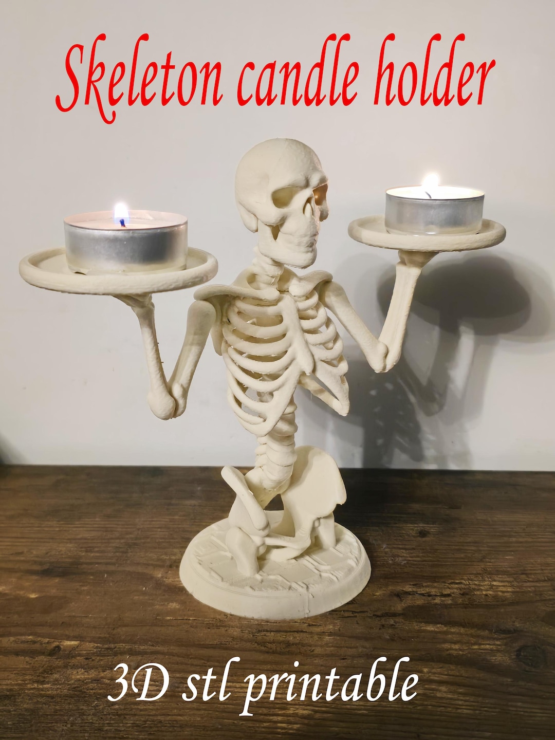 Skeleton Candle Holder- 3d Stl Files - Etsy