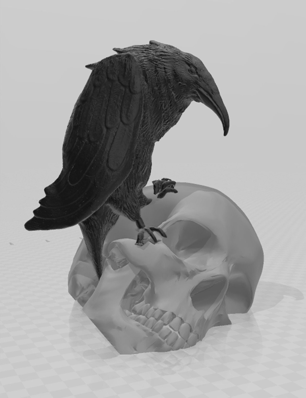Skull Raven 3d Printable STL - Etsy