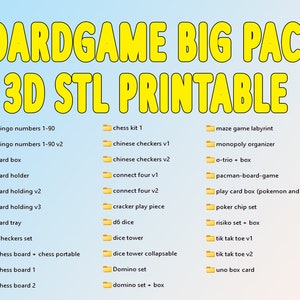 Bundle Board Games - 3d Stl Files Printable - Etsy