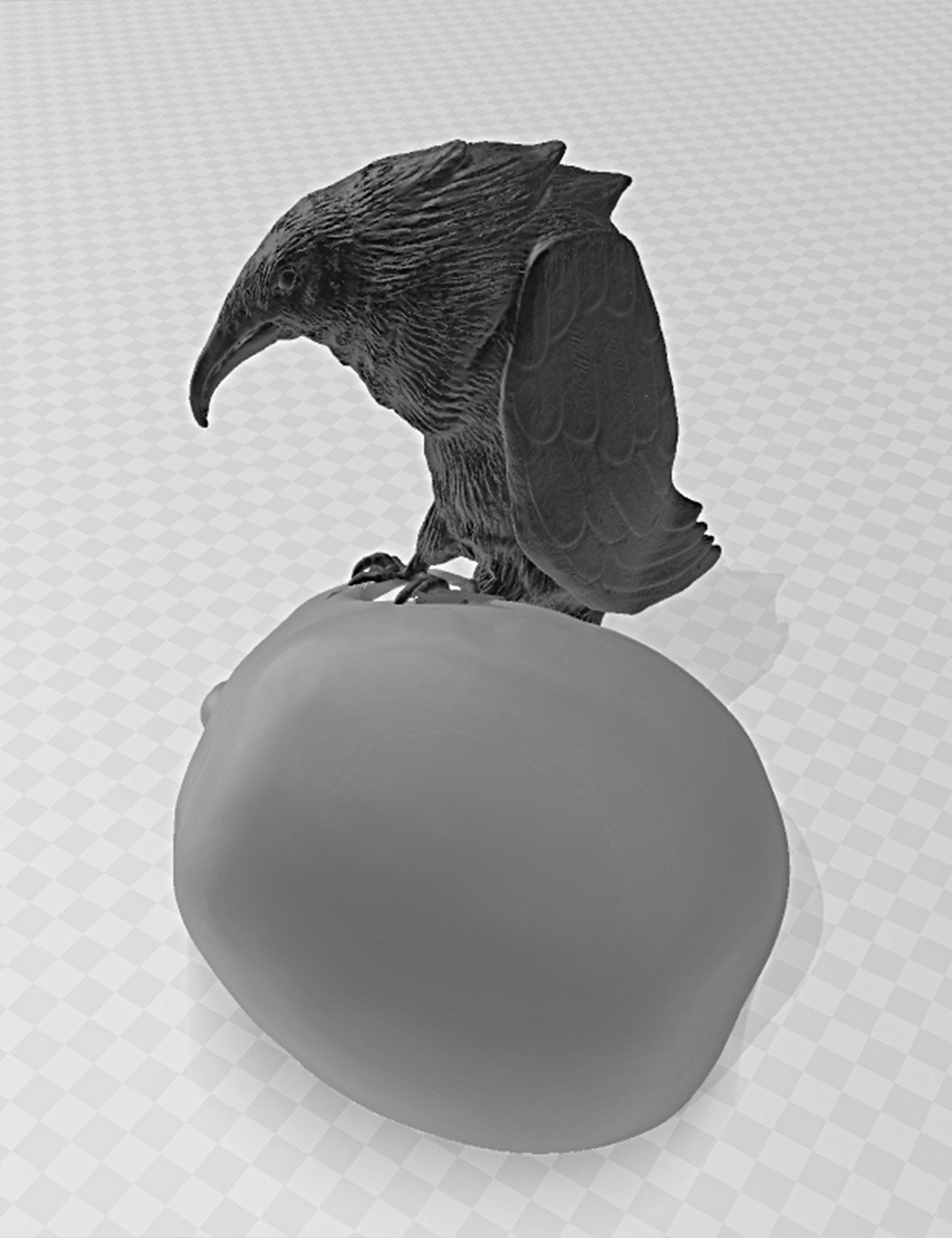 Skull Raven - 3d Printable STL - Etsy