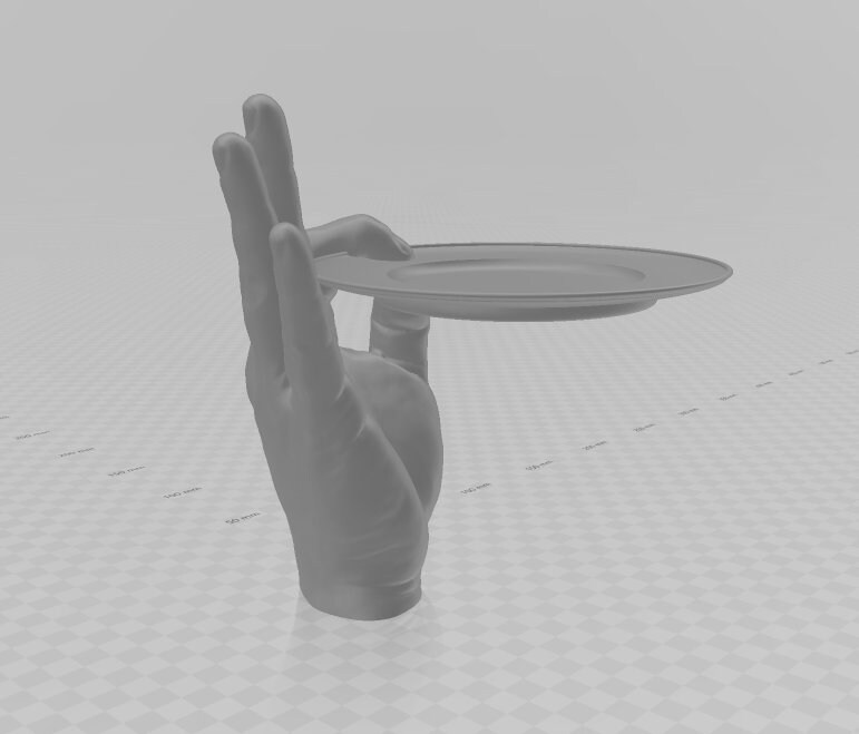 Hand With Floating Tray 3d Stl Printable - Etsy