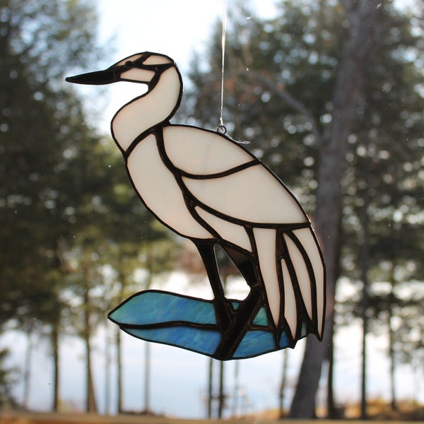 Stained Glass Egret Pattern - Etsy