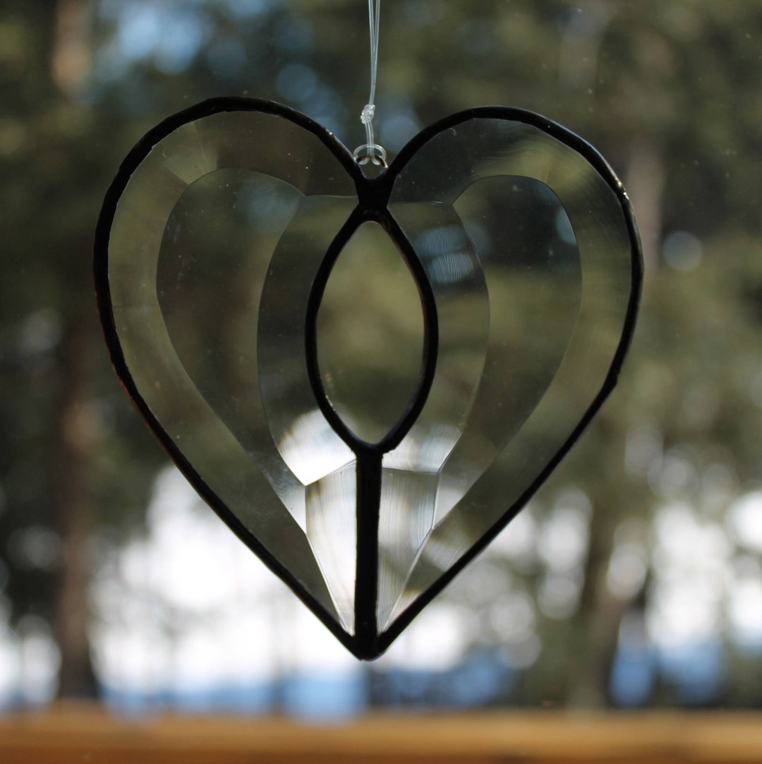 Stained Glass Beveled Heart Clusters Some With Jewels - Etsy