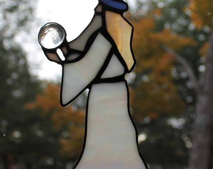 Stained Glass Wizard With Orb - Etsy