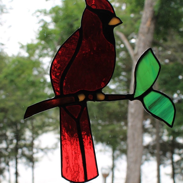 Stained Glass Cardinal - Etsy