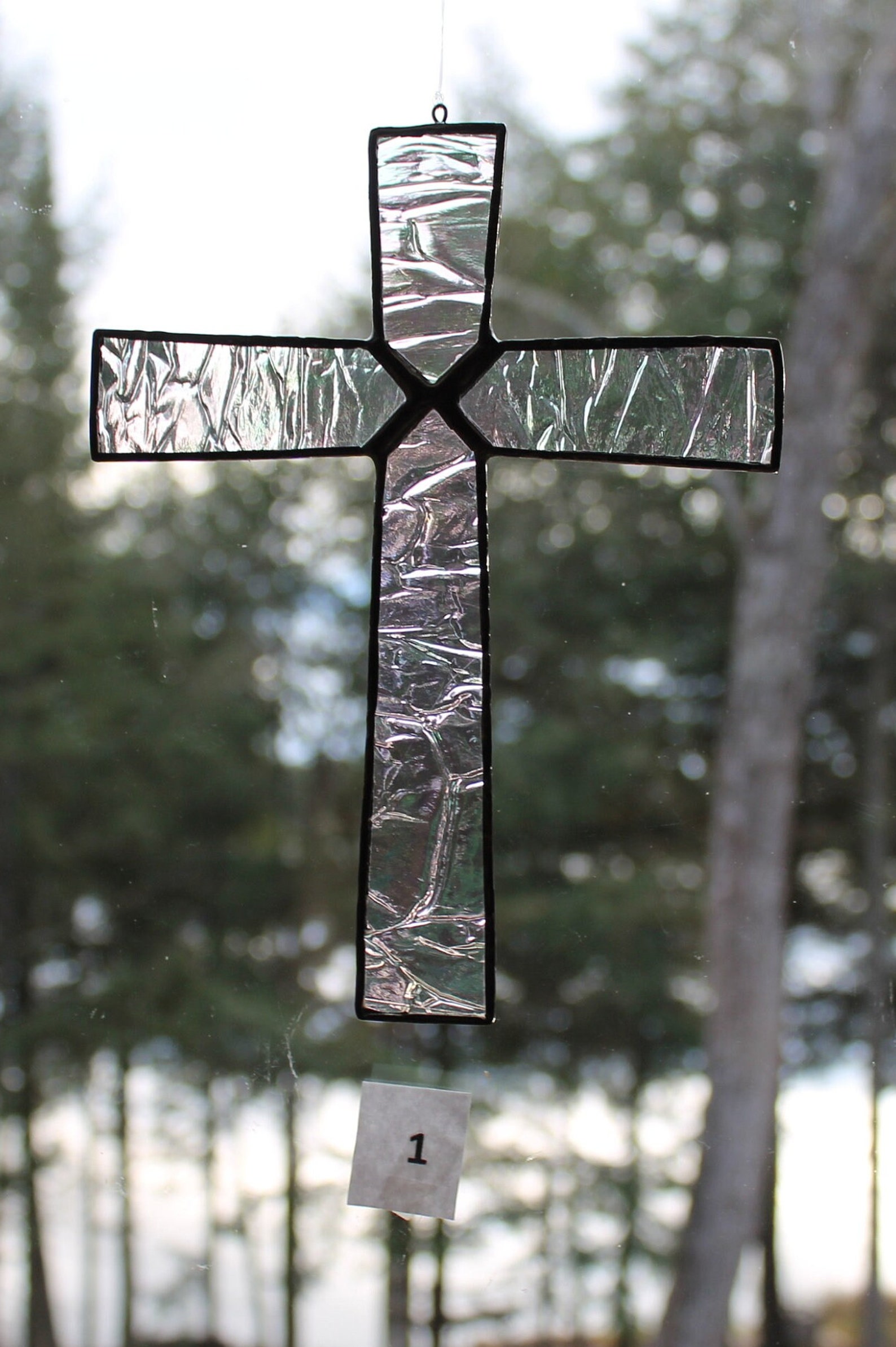 Stained Glass Simple Cross - Etsy